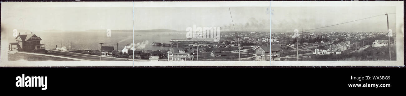 Birdseye view of Everett, Wash Stock Photo - Alamy