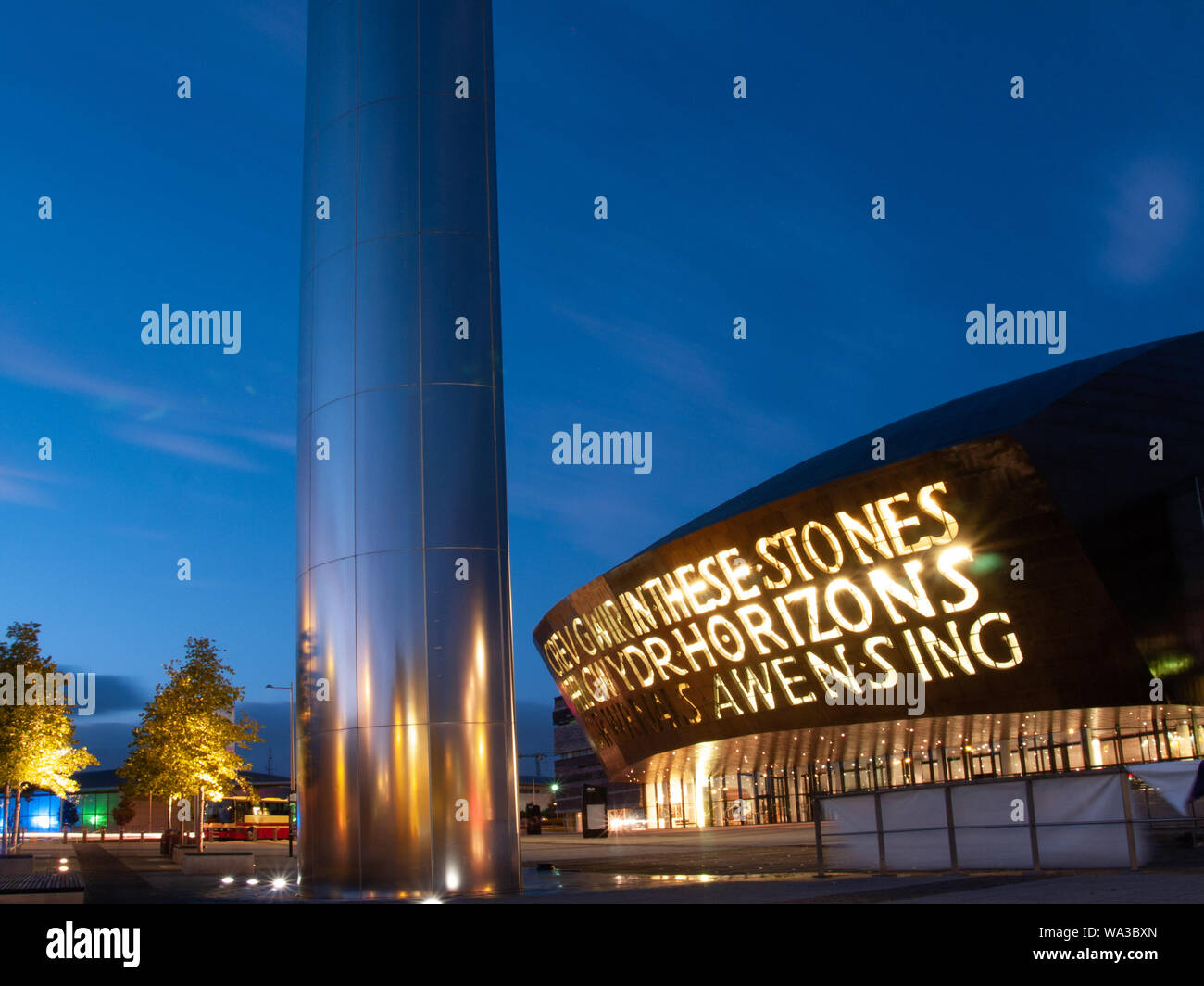 Millenium centre cardiff night hi-res stock photography and images - Alamy