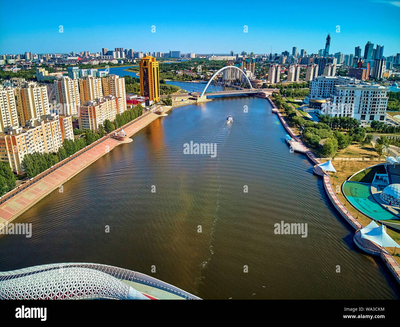 Ishim river downtown astana hi-res stock photography and images - Alamy