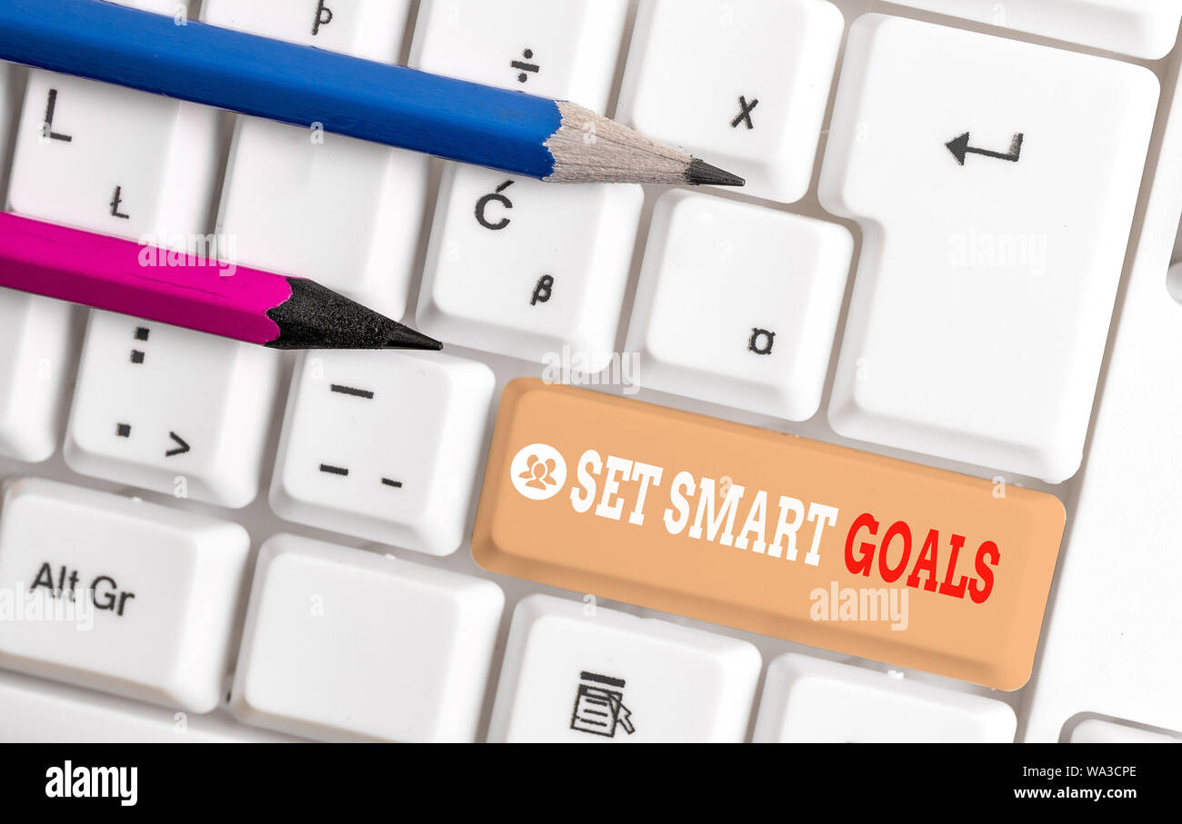 Word writing text Set Smart Goals. Business photo showcasing giving ...