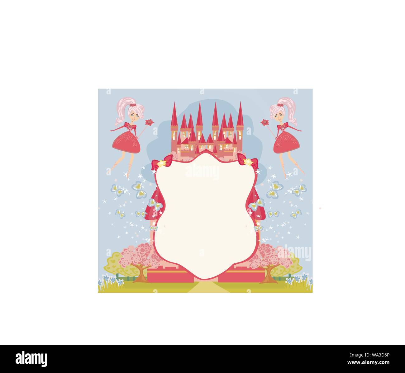 Fairytale frame with little fairies Stock Vector Image & Art - Alamy