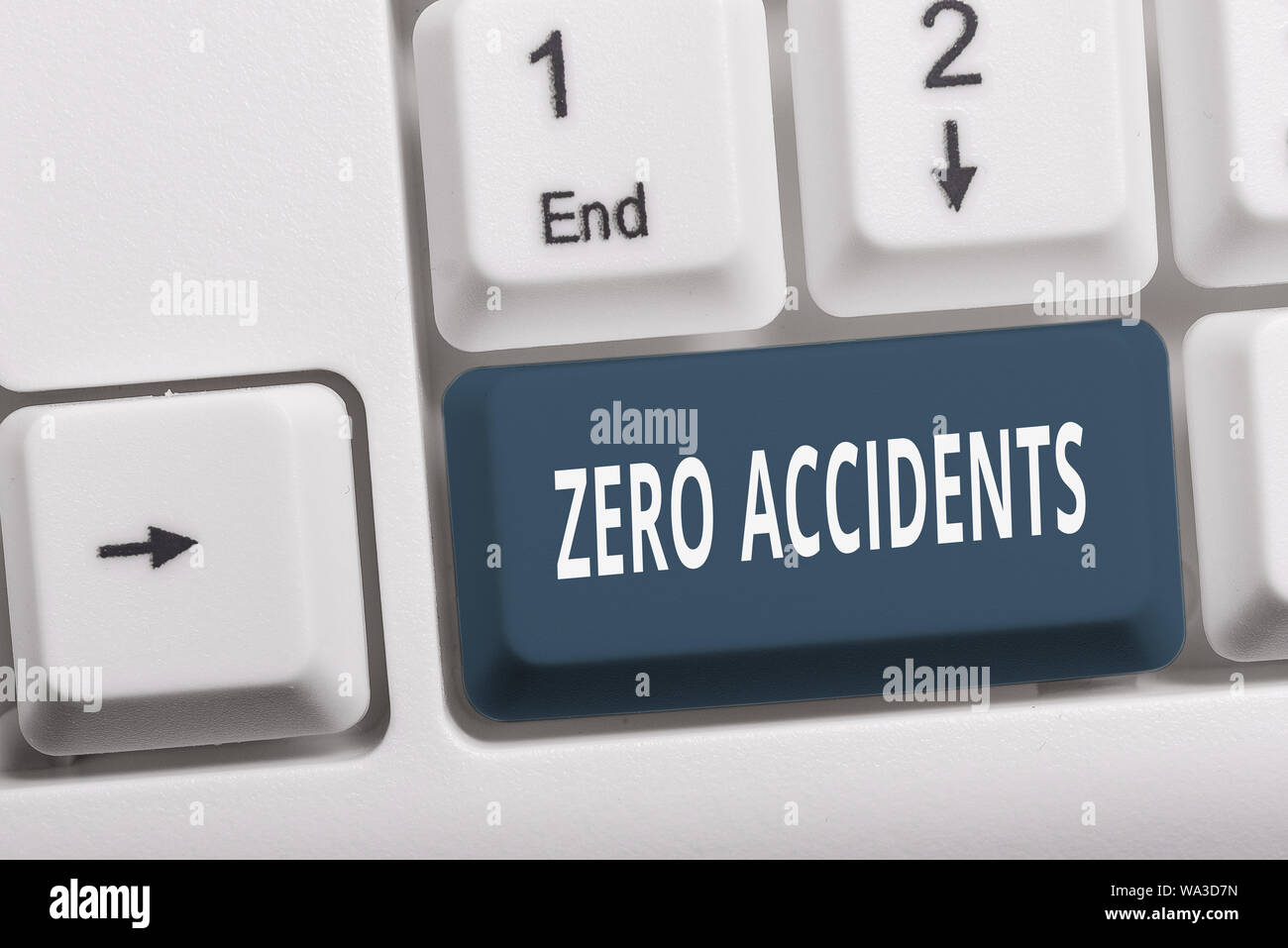 Writing note showing Zero Accidents. Business concept for important ...