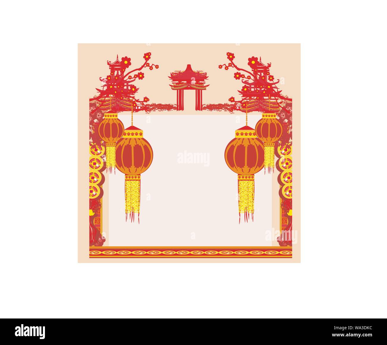 Mid-Autumn Festival for Chinese New Year - frame Stock Vector Image ...