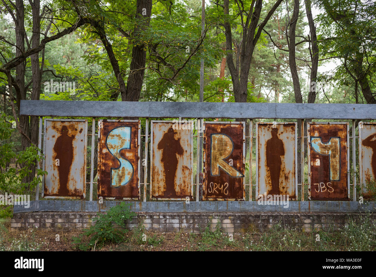 Shooting range targets at Former historical army barracks, built for ...
