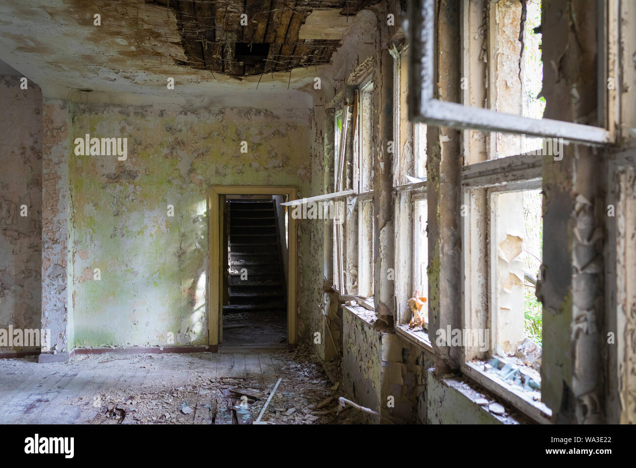 Former historical army barracks, built for the German army, abandoned ...