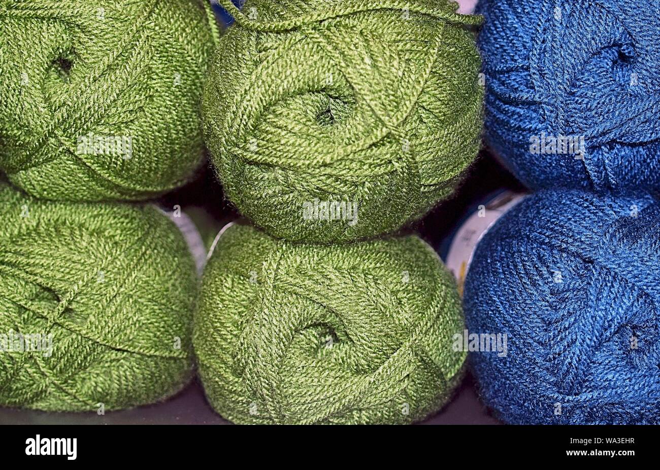 Bundles of colorful wool Stock Photo - Alamy