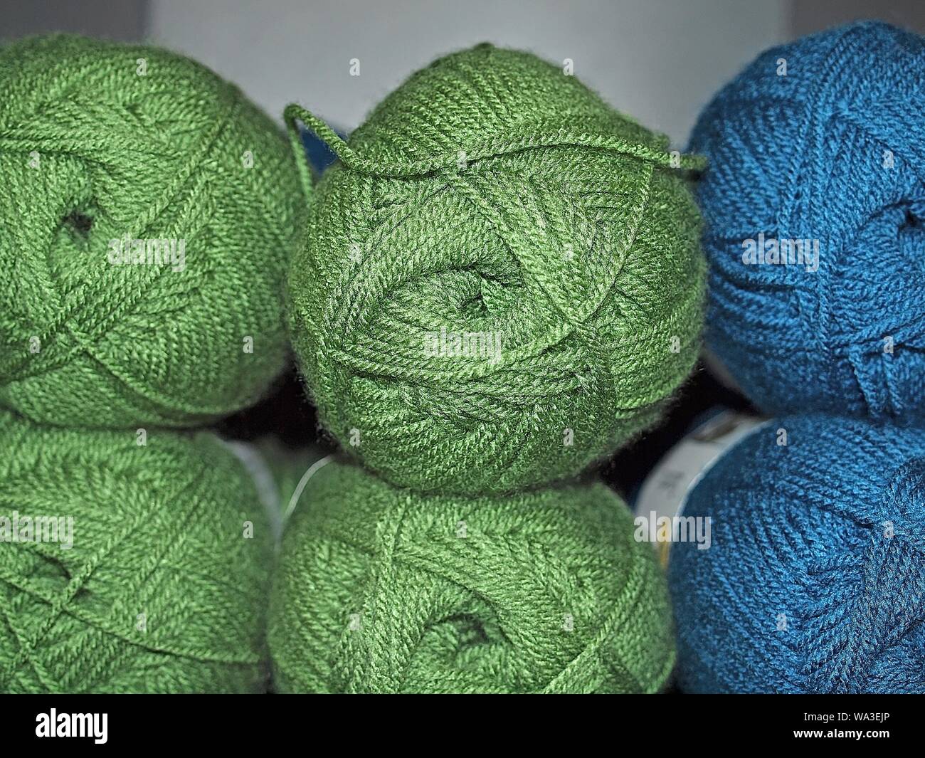 Bundles of colorful wool Stock Photo - Alamy