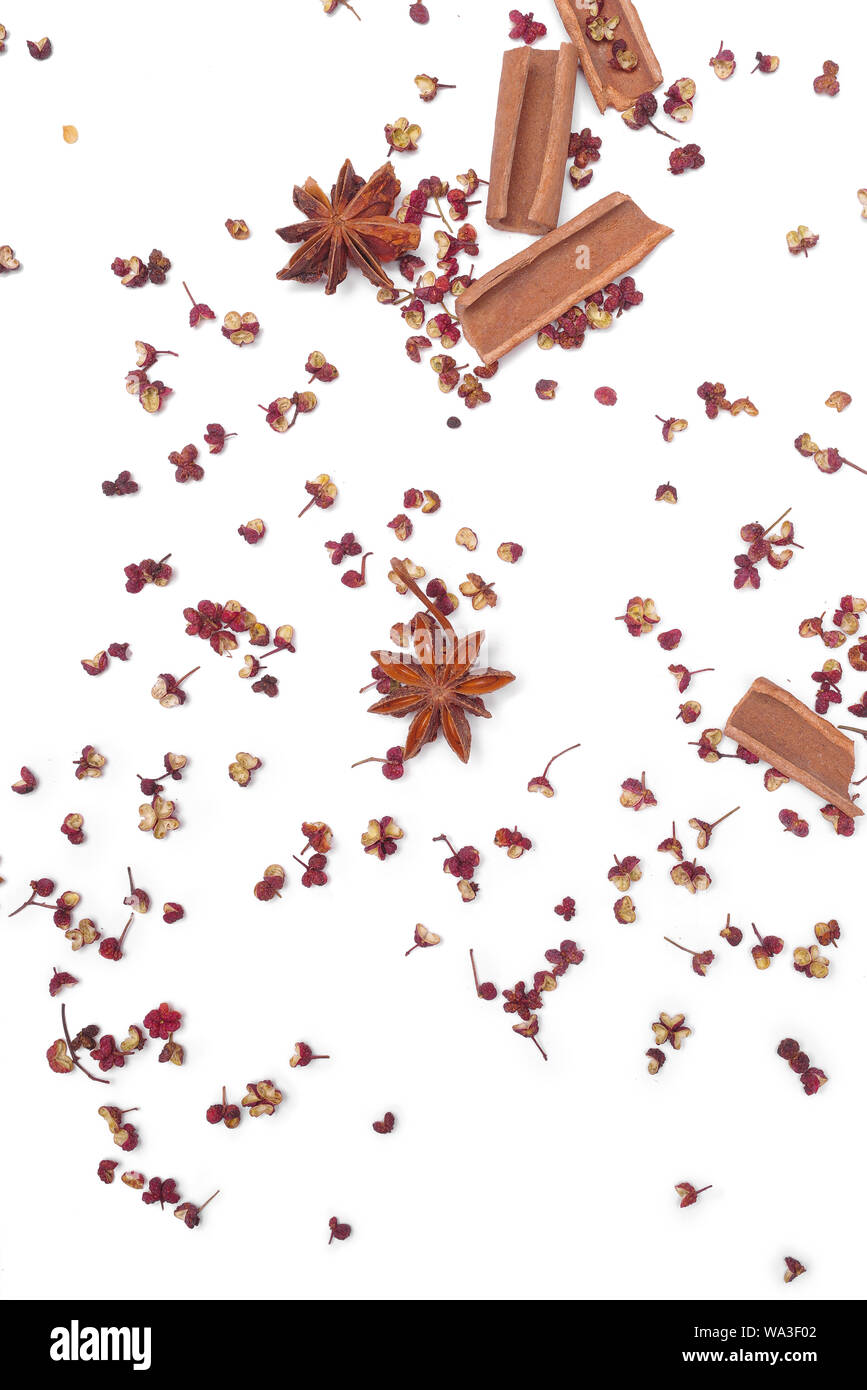 Anise star anise Chinese prickly ash condiment Stock Photo - Alamy