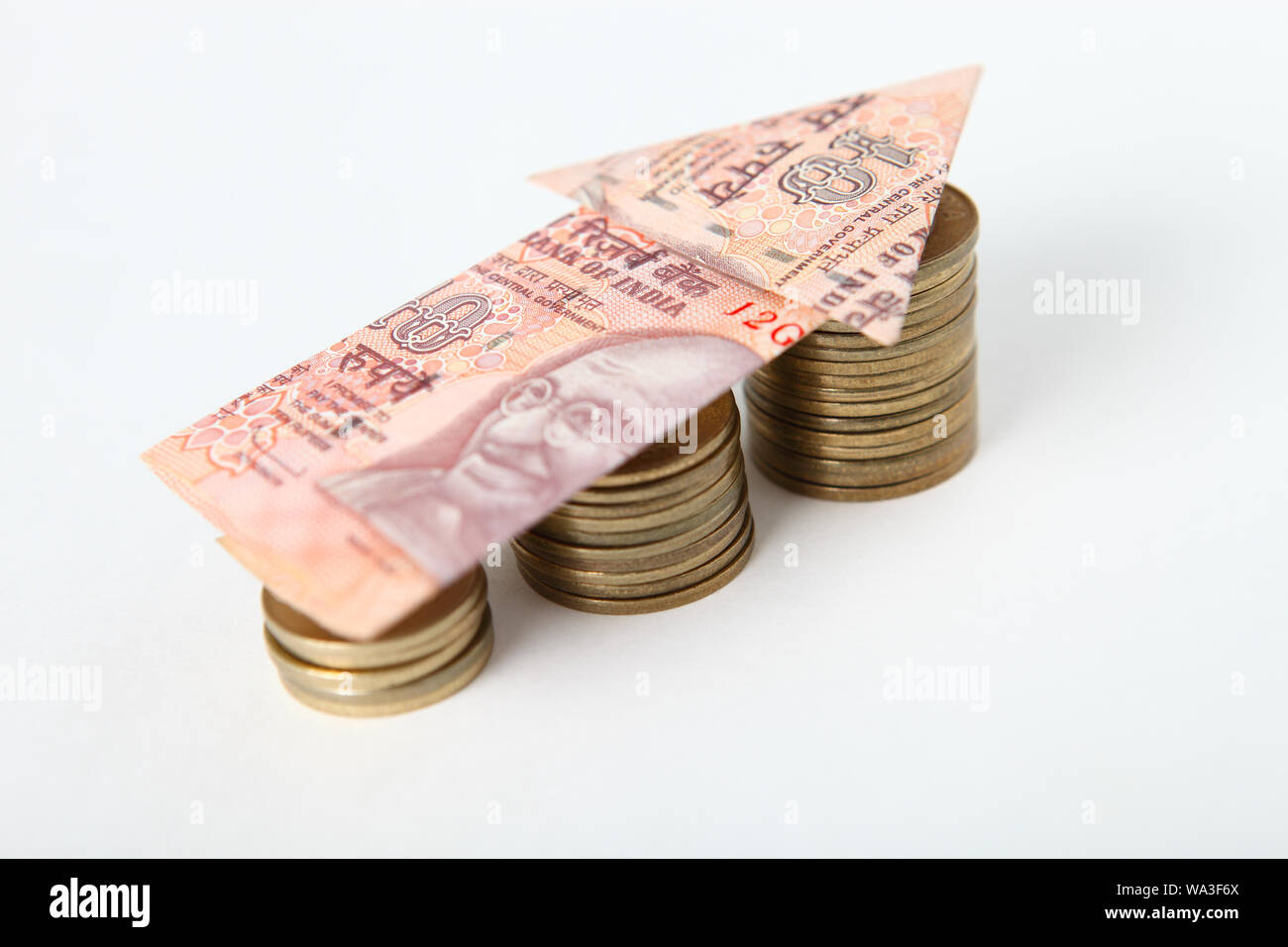 Indian currency representing growth Stock Photo - Alamy