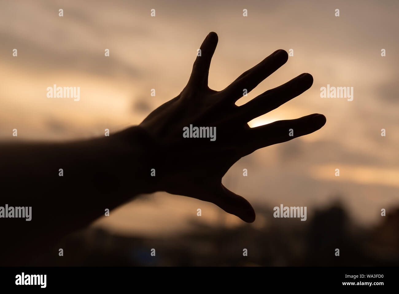 Hand outstretched towards hi-res stock photography and images - Alamy