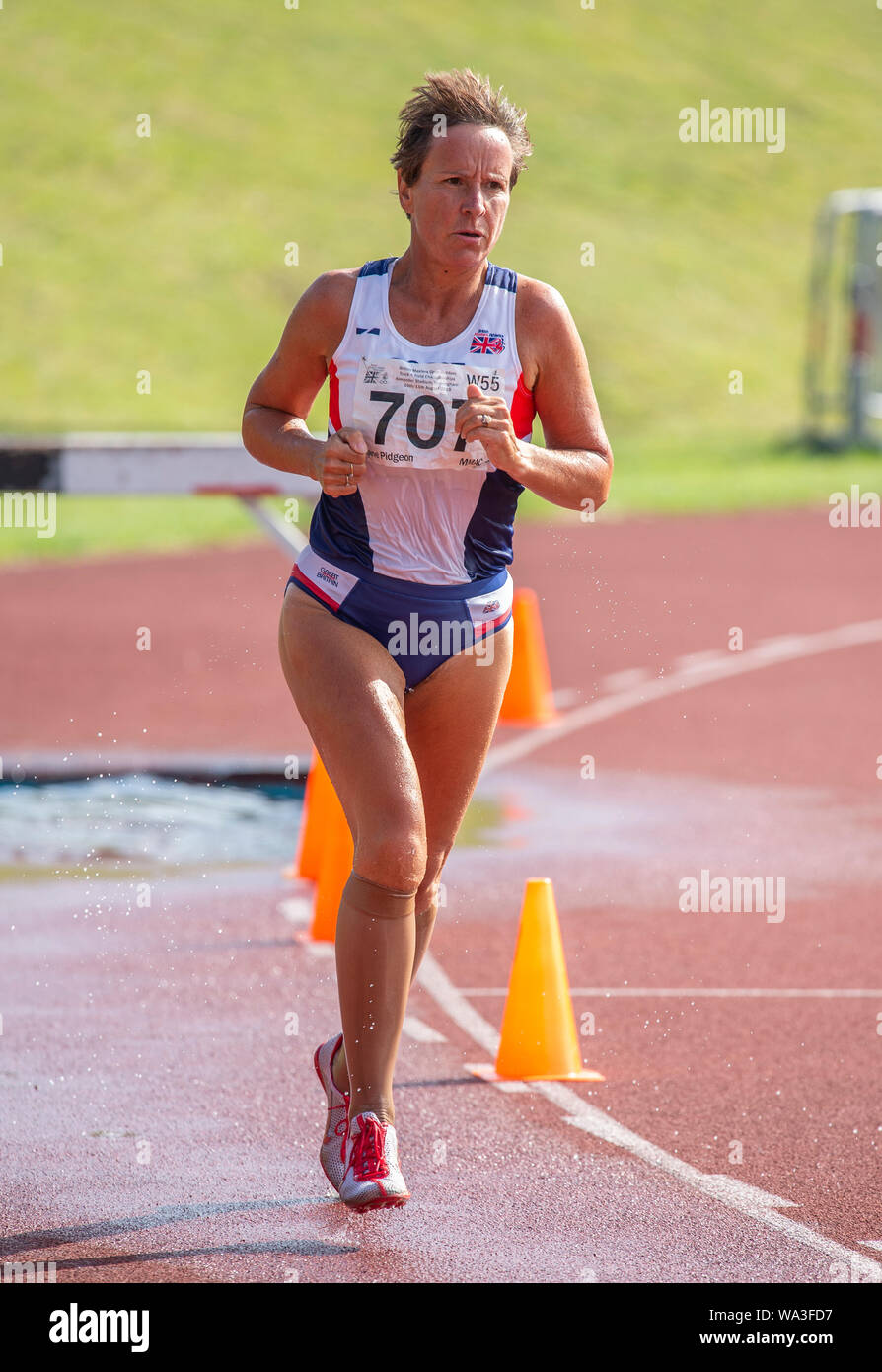 BIRMINGHAM - ENGLAND 10 AUG 2019: Jane Pidgeon W55 competing in the ...