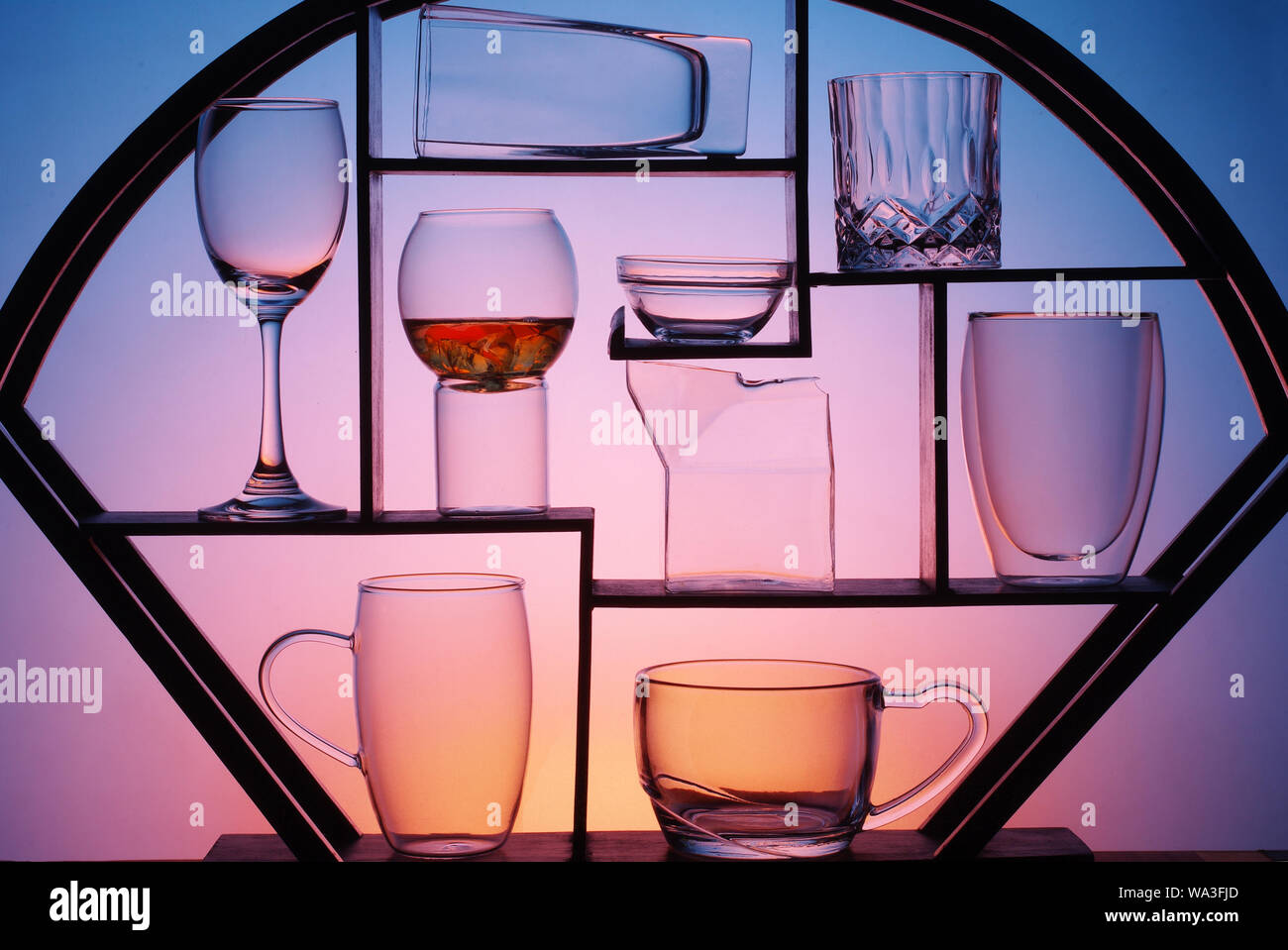 The glass combination Stock Photo - Alamy