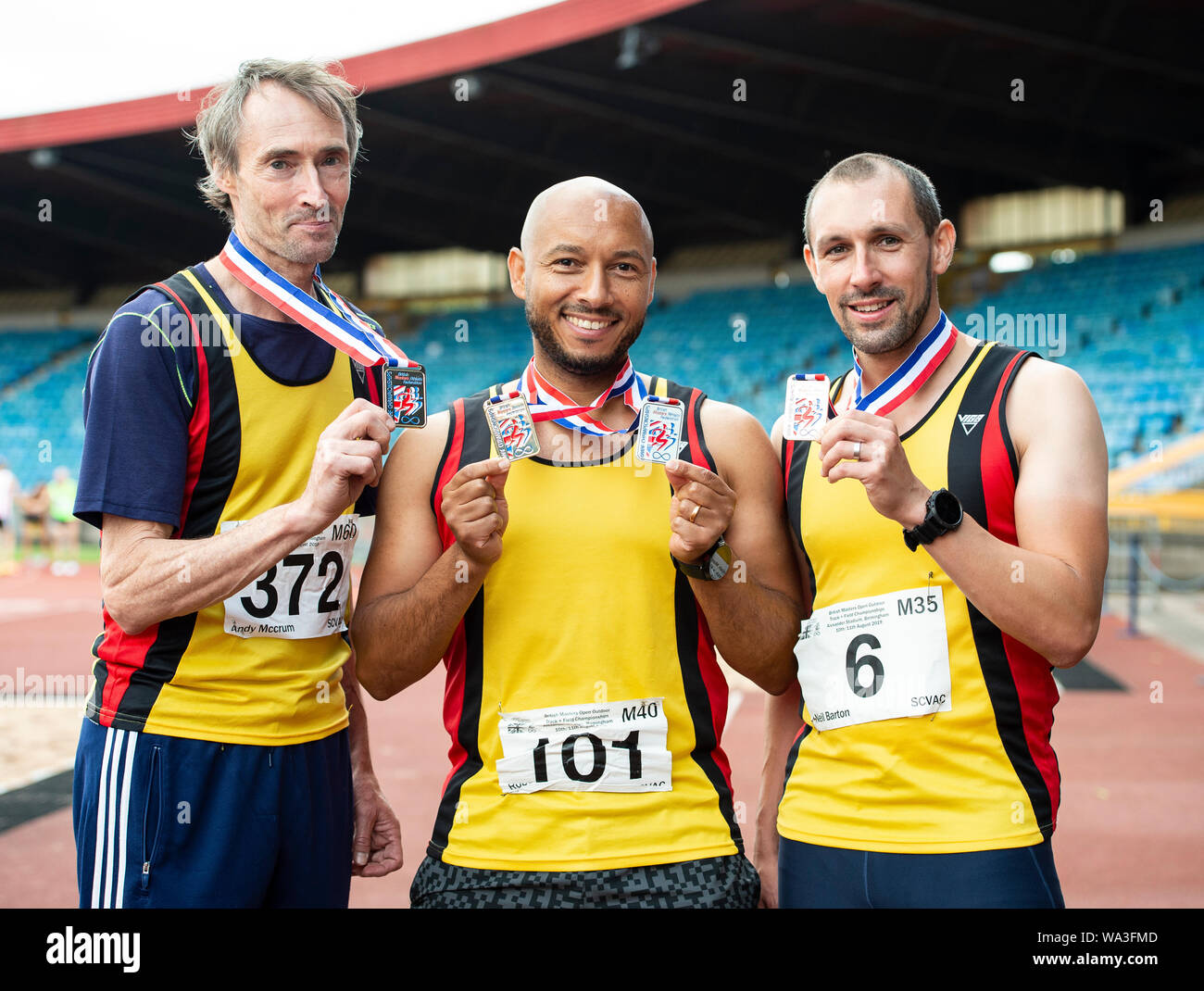 BIRMINGHAM - ENGLAND 10 AUG 2019: (L-R) Andy McRum M60, Robert Tyson ...
