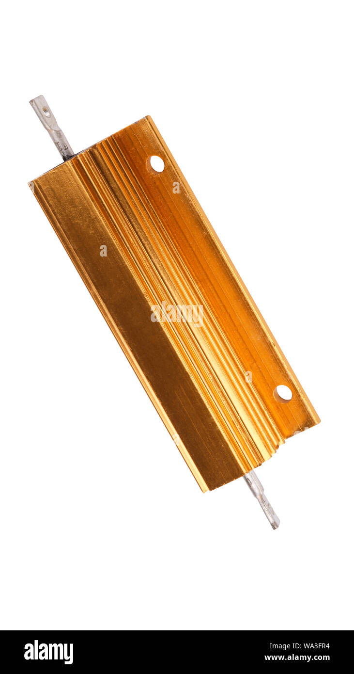Resistor in Metal Case Isolated Stock Photo - Alamy