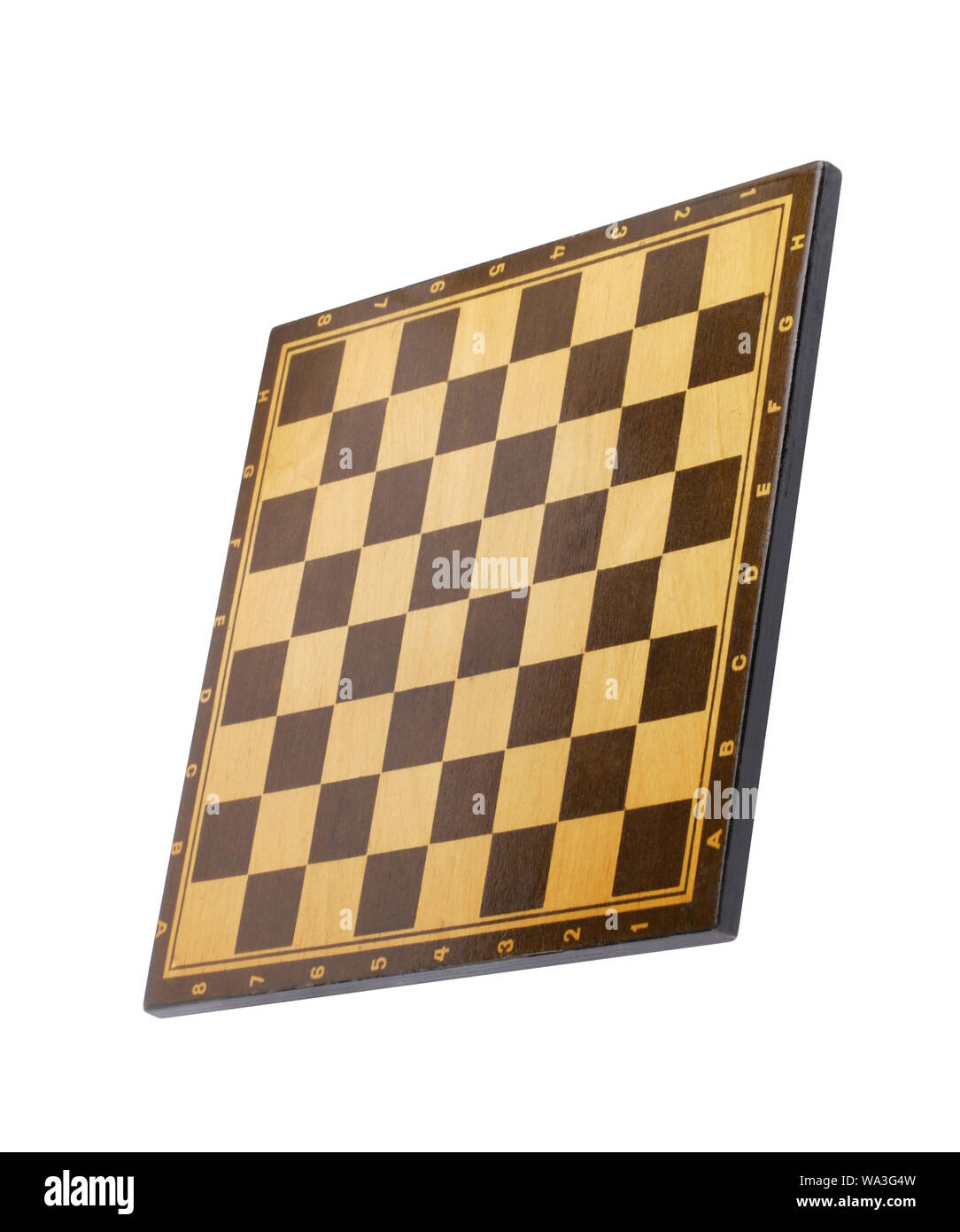 wooden empty chessboard isolated Stock Photo - Alamy