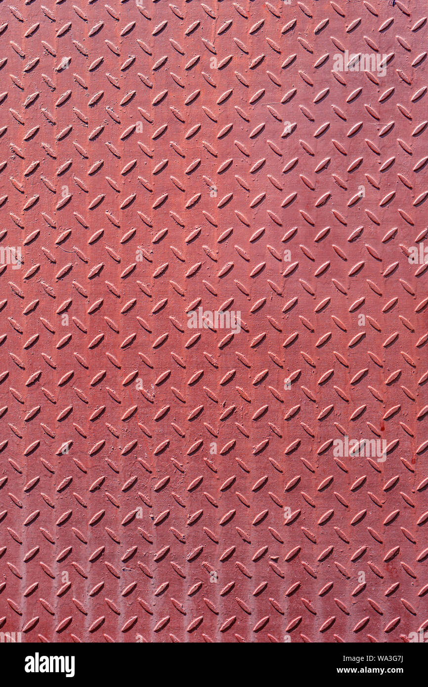 Corrugated metal surface with diamond plate texture. The diamond steel ...