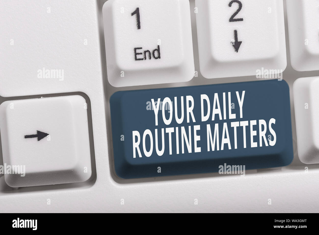 Writing note showing Your Daily Routine Matters. Business concept for ...