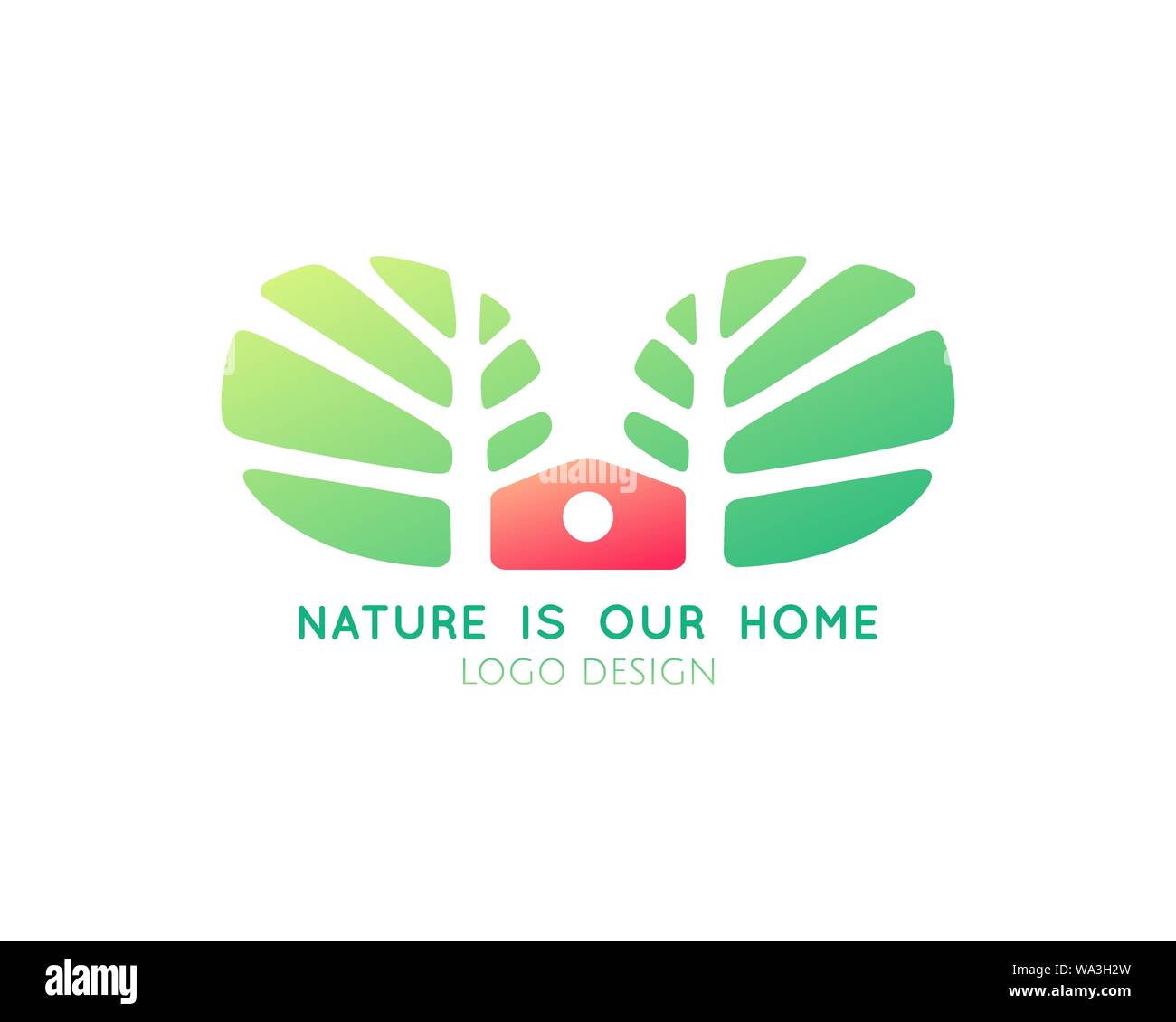 Tree home logo hi-res stock photography and images - Alamy
