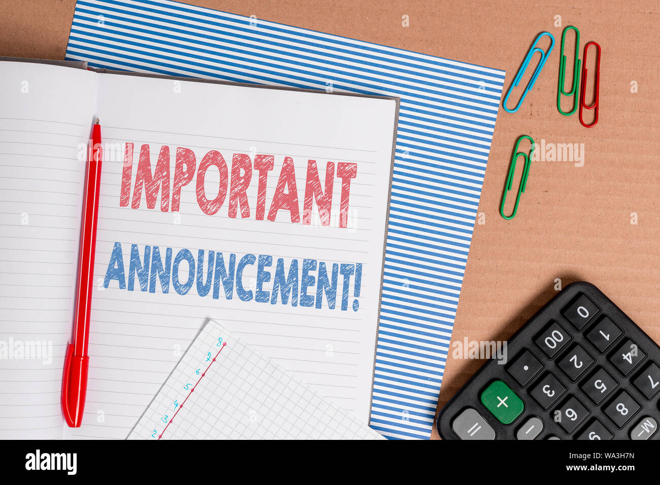 Word writing text Important Announcement. Business photo showcasing ...