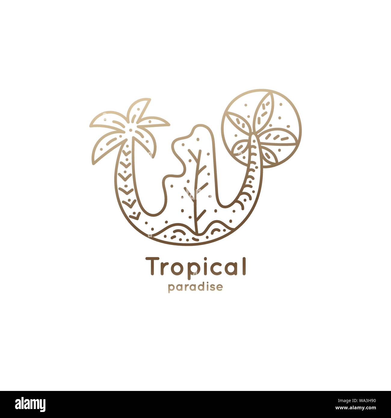 Linear logo tropics Stock Vector Image & Art - Alamy
