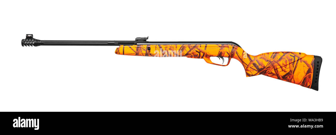 Pneumatic rifle isolated on white background Stock Photo - Alamy