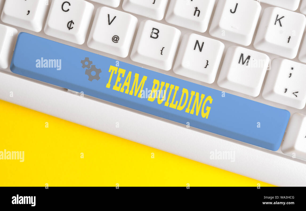 Text sign showing Team Building. Business photo text various types of ...