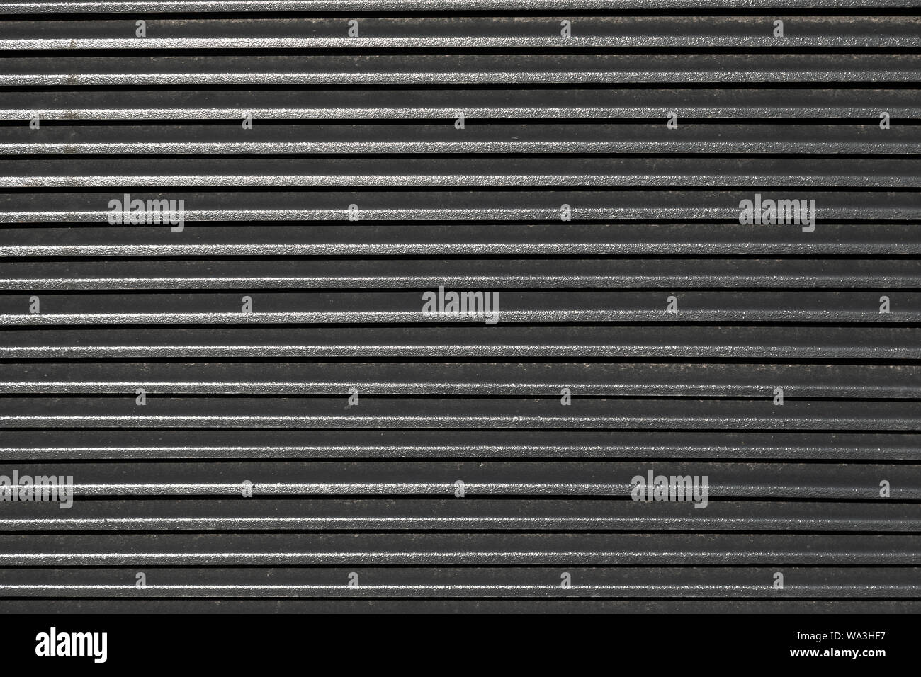 Elevated view of corrugated metal surface for blind people Stock Photo ...