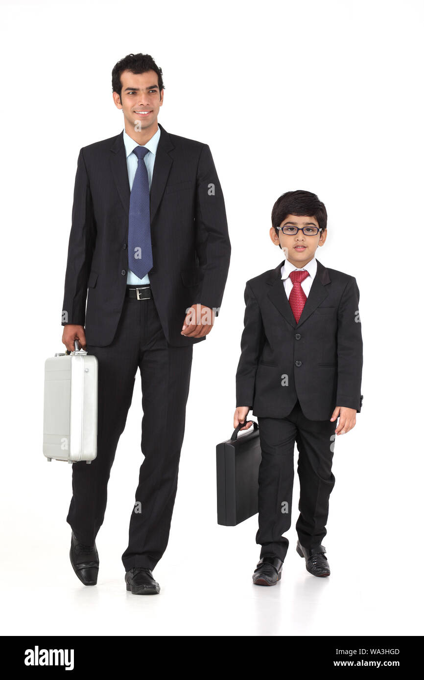 Imitating adult child Cut Out Stock Images & Pictures - Alamy