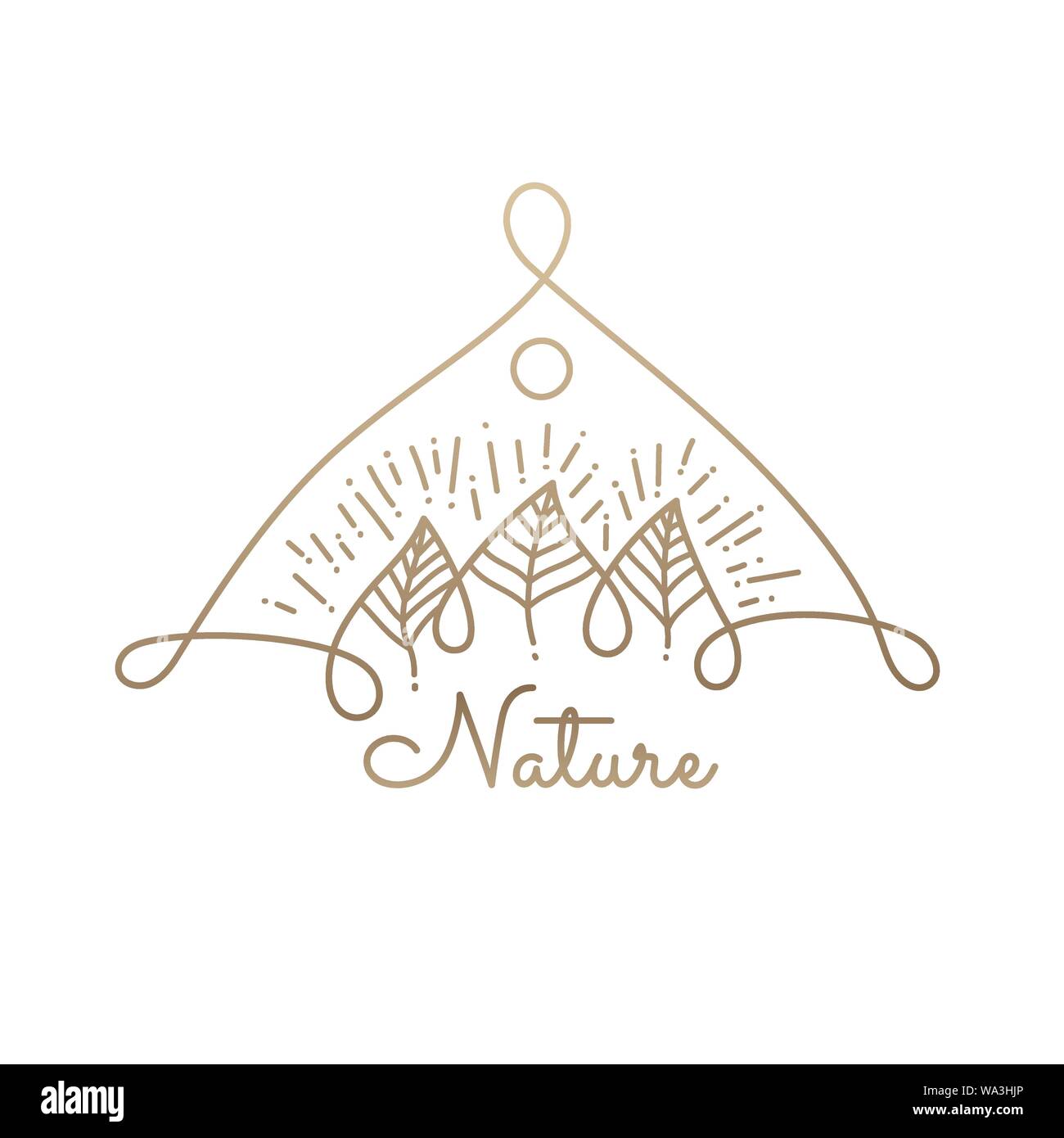 Vector triangle sun nature symbol hi-res stock photography and images ...
