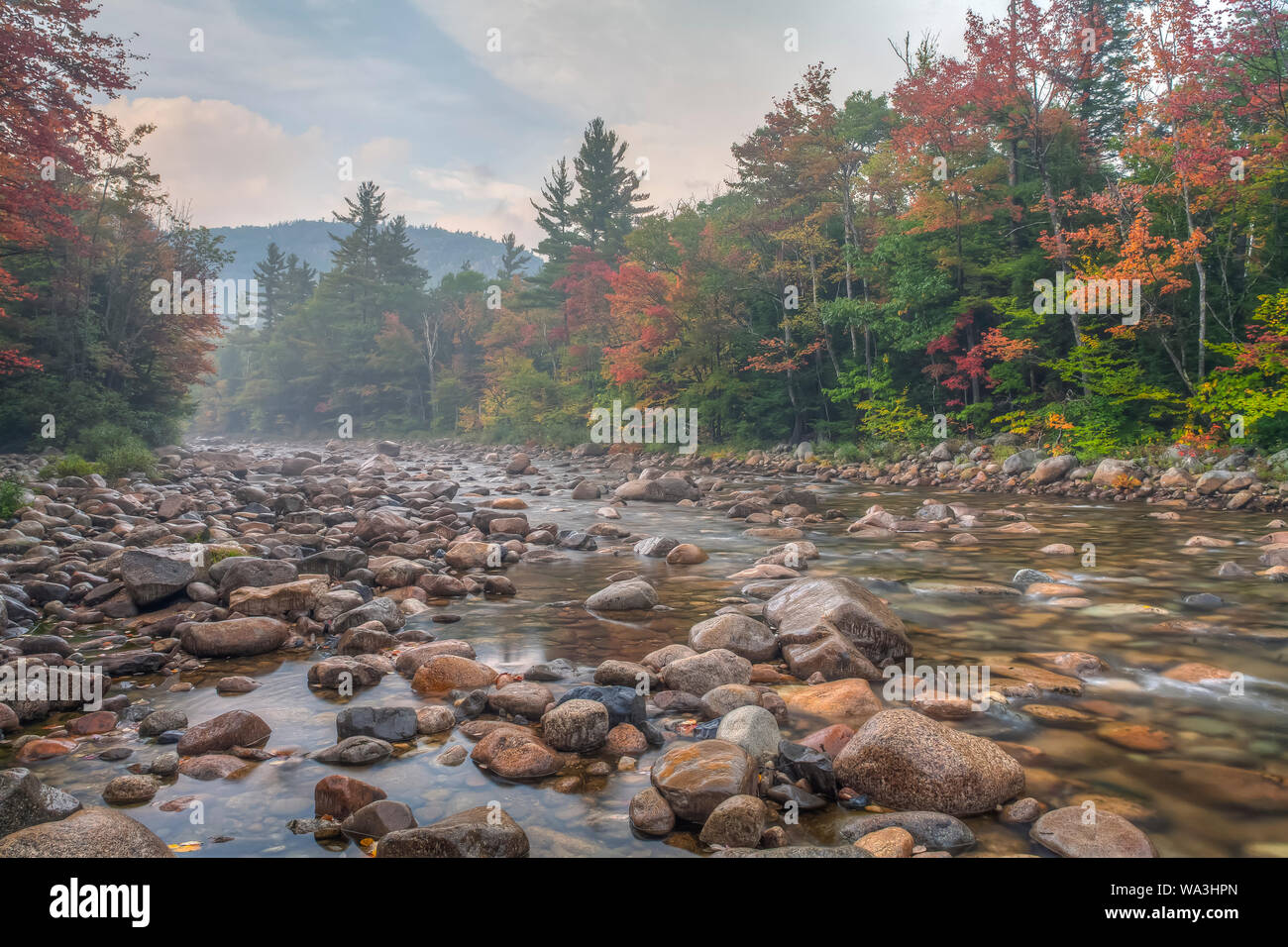 Autumn at the Swift river in New Hampshire Stock Photo - Alamy