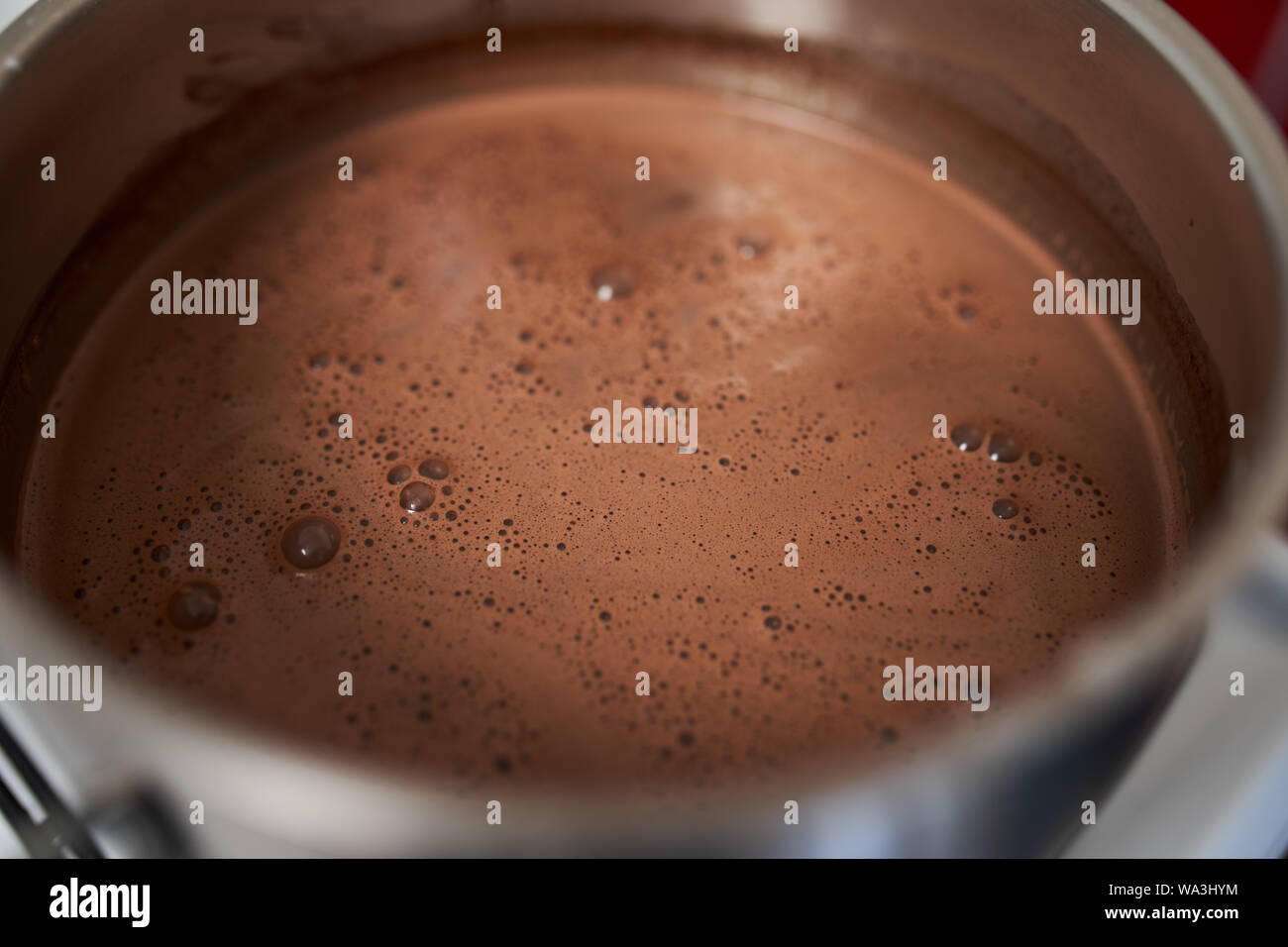 Hands of chef making pudding Stock Photo - Alamy