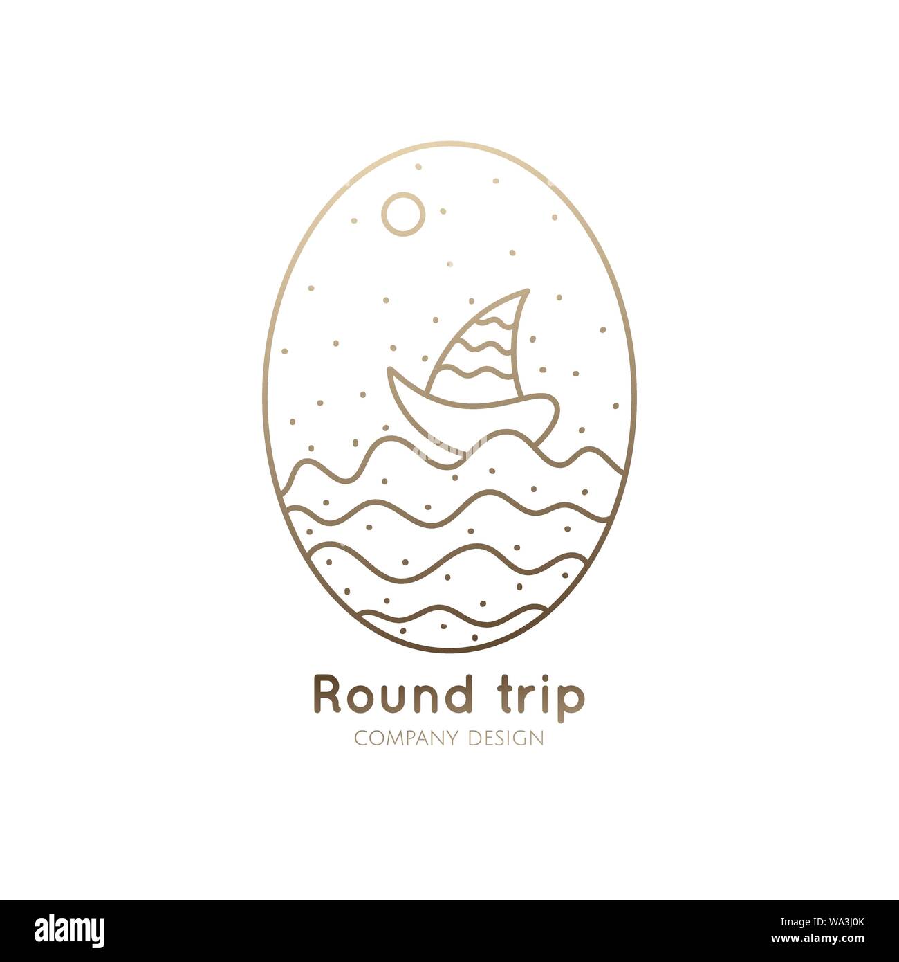 Water cruise icon outline Cut Out Stock Images & Pictures - Alamy