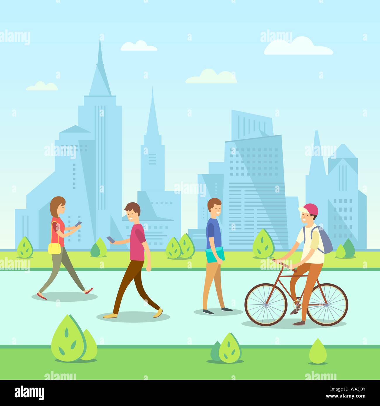 City street people phone Stock Vector Images - Alamy