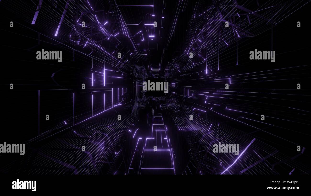 purple wireframe design with nice reflection 3d rendering background ...