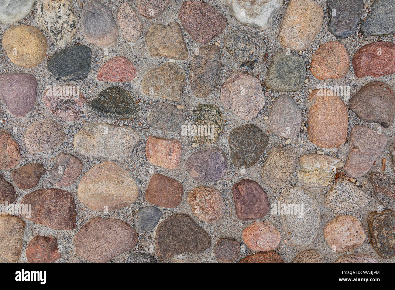 Varicolored granite stones walkway, pattern seamless, texture Stock ...
