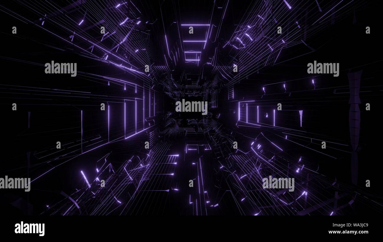 purple wireframe design with nice reflection 3d rendering background ...