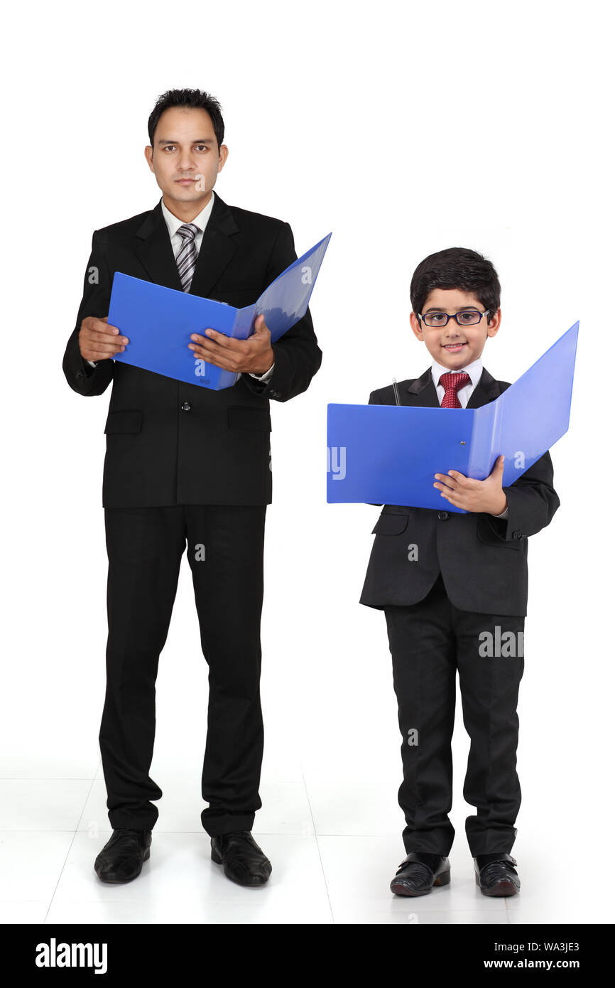 Imitating adult child Cut Out Stock Images & Pictures - Alamy