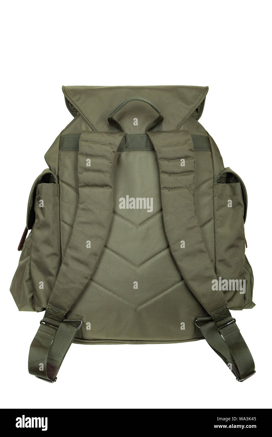 Rucksack isolated on white background. Military backpack isolated on ...