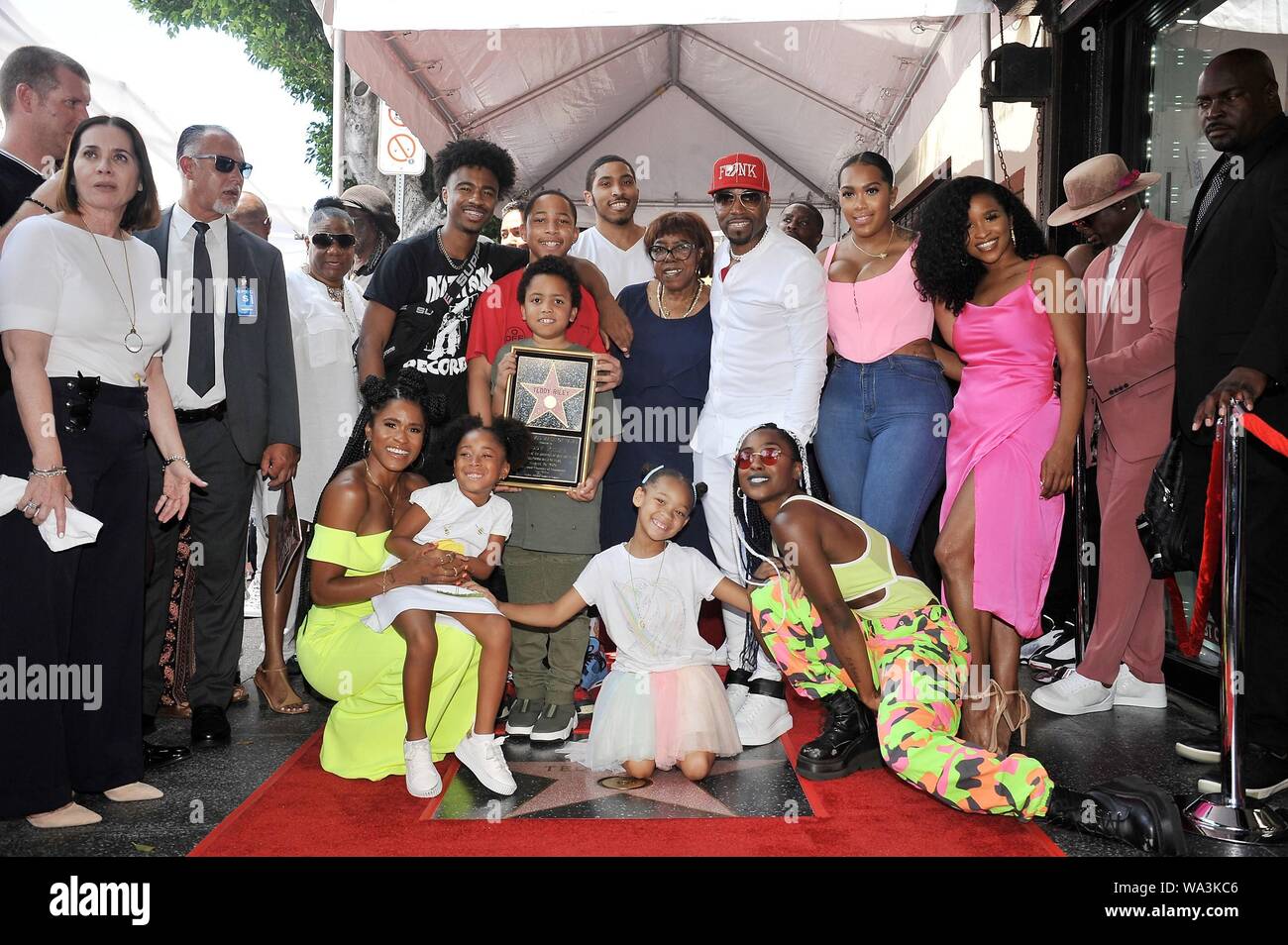 Los Angeles, CA. 16th Aug, 2019. Teddy Riley, family at the induction ...