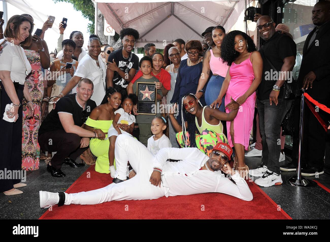 Los Angeles, CA. 16th Aug, 2019. Teddy Riley, family at the induction ...