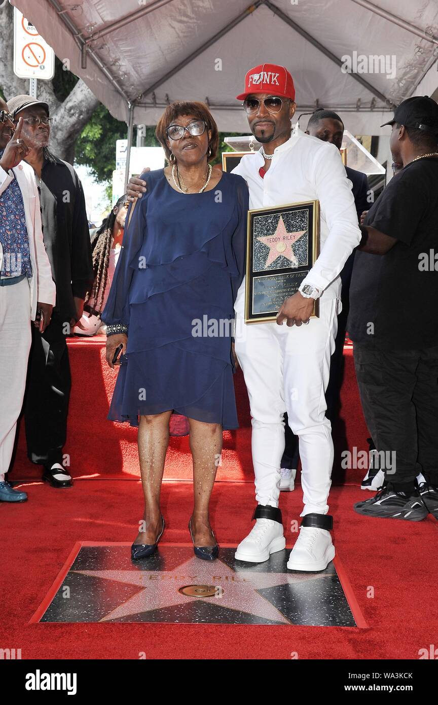 Los Angeles, CA. 16th Aug, 2019. Mildred Riley, Teddy Riley at the ...