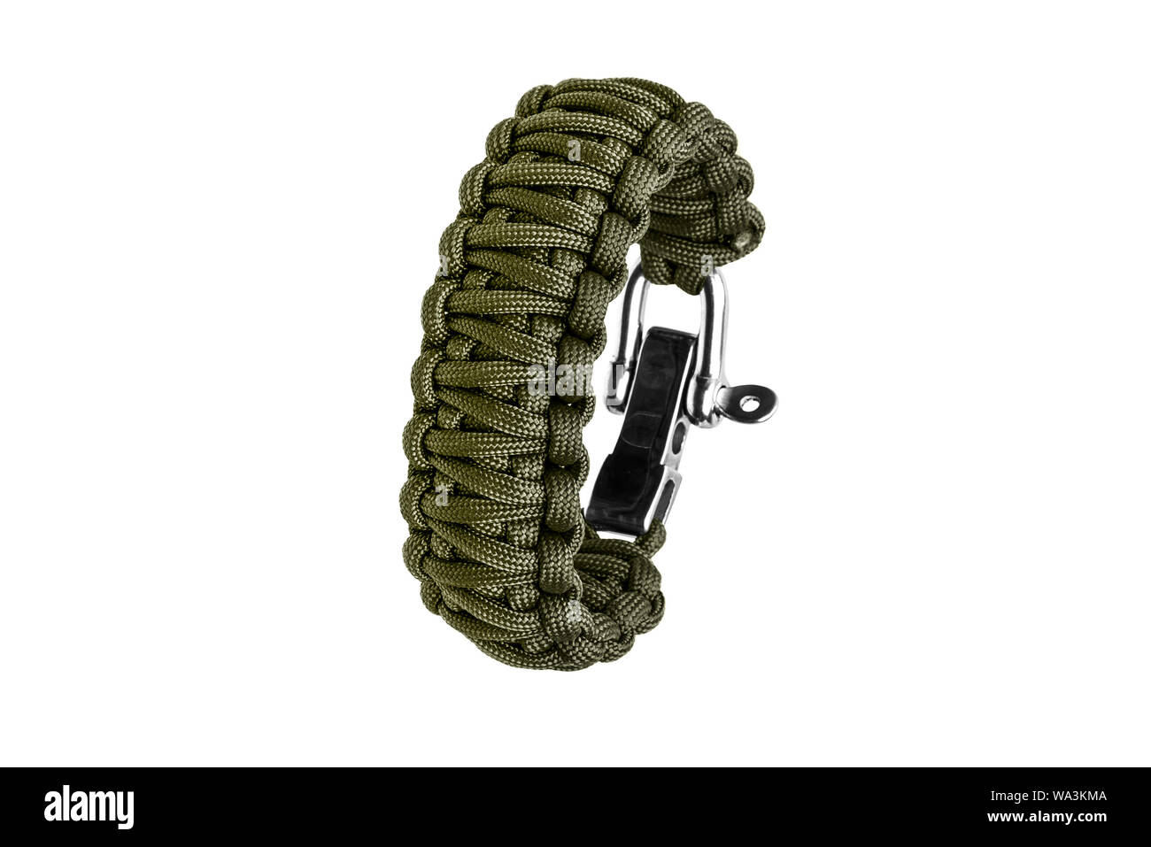 paracord bracelet isolated on white background Stock Photo - Alamy