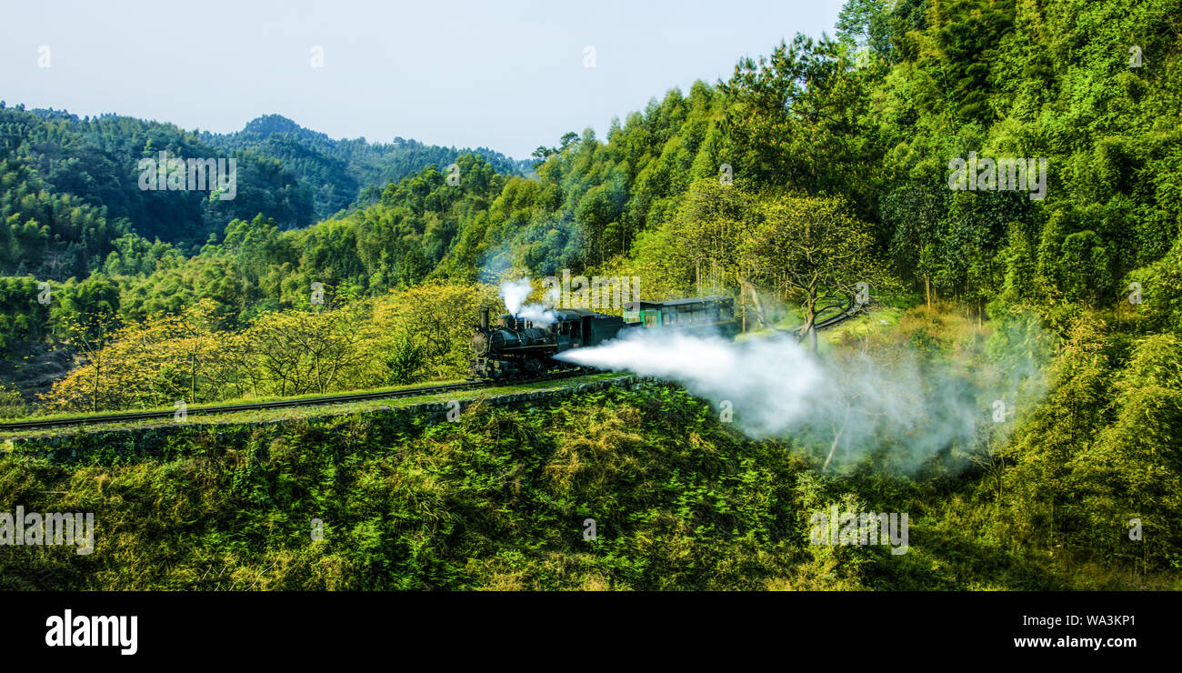 Jia Yang farmland little train Stock Photo - Alamy