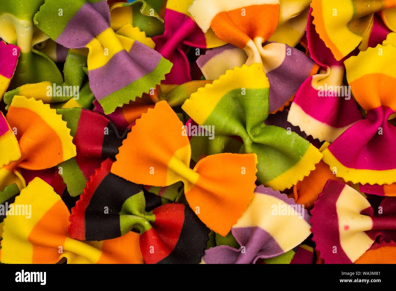 Multi colored Farfalle, Pasta, Canada Stock Photo - Alamy