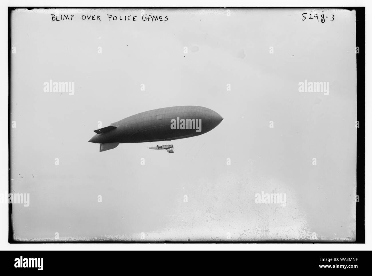 Blimp over police games Stock Photo - Alamy