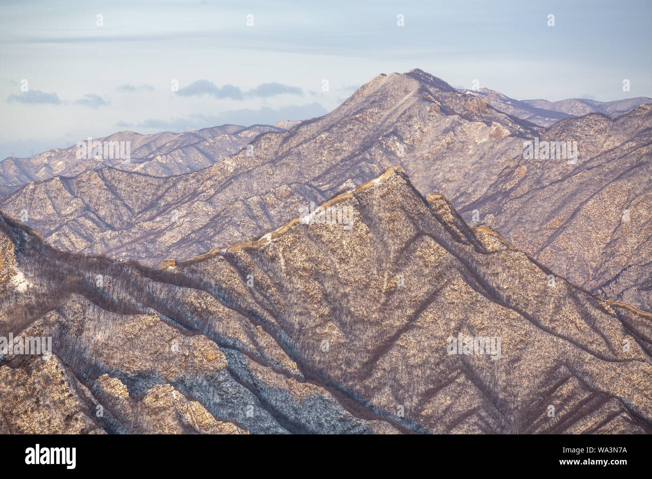 Snow arrow buttons the Great Wall Stock Photo - Alamy