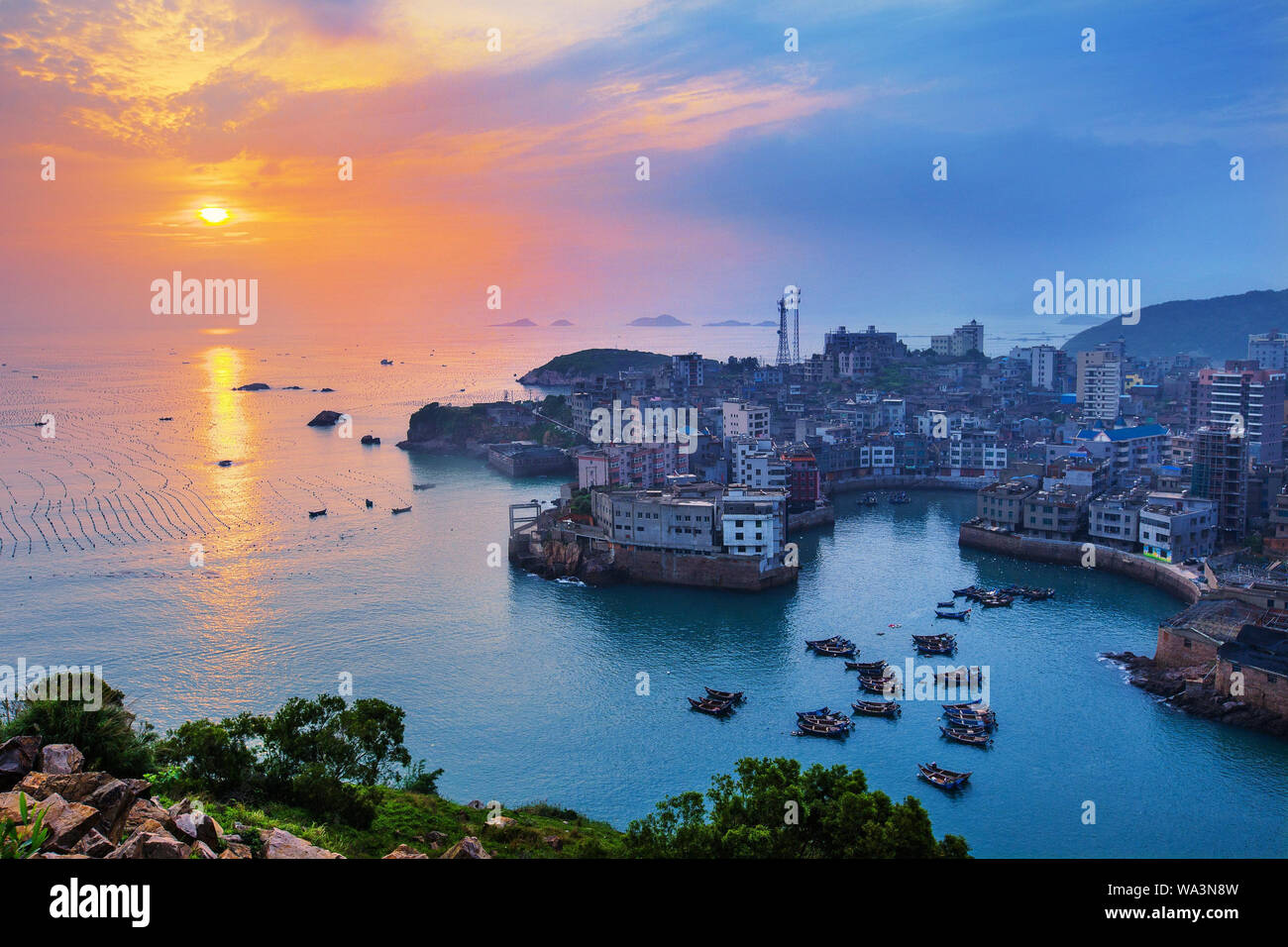 Lianjiang county of fujian province town Stock Photo - Alamy