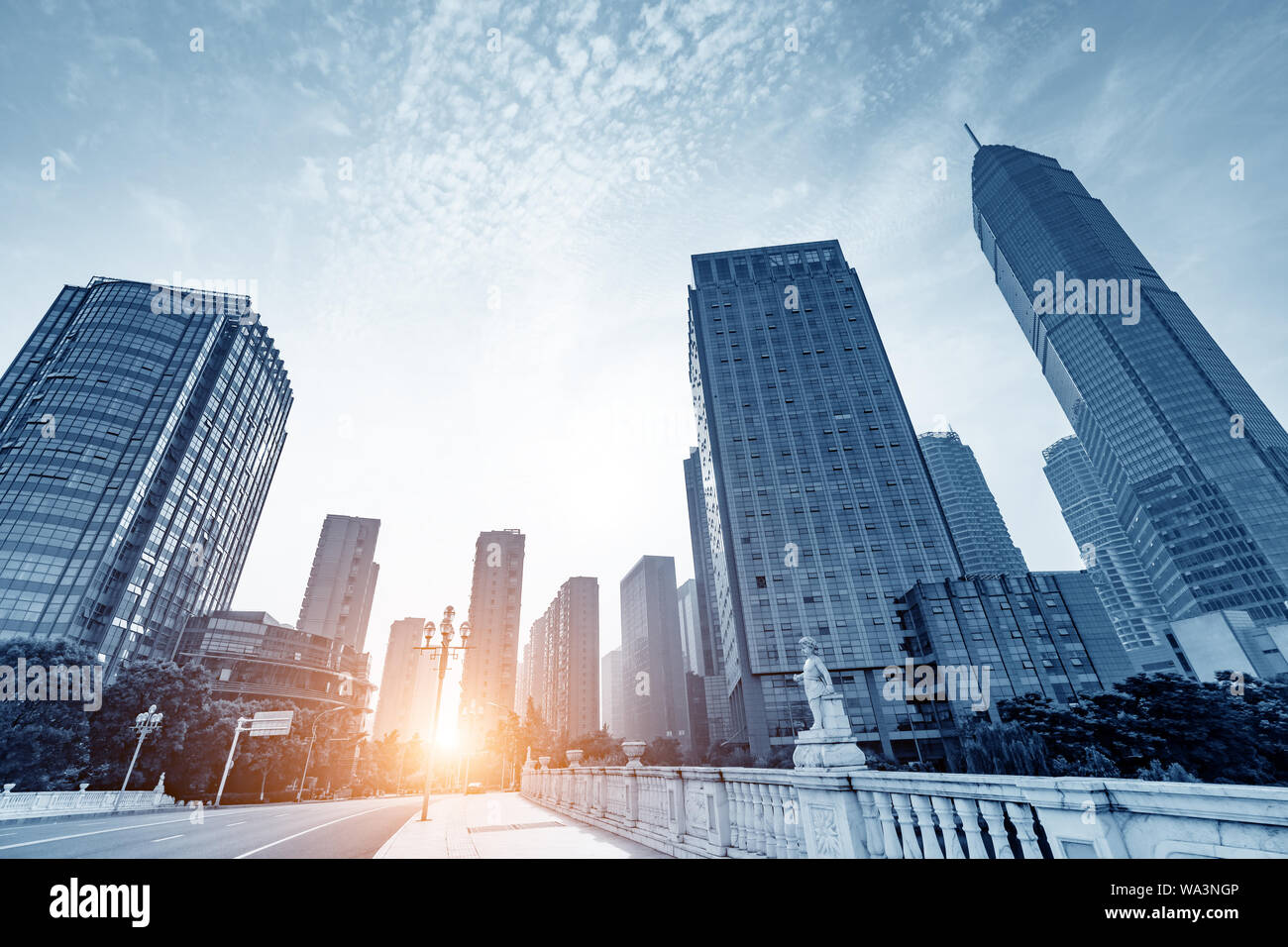 Highways and high-rise buildings, Shaoxing, Zhejiang, China Stock Photo ...