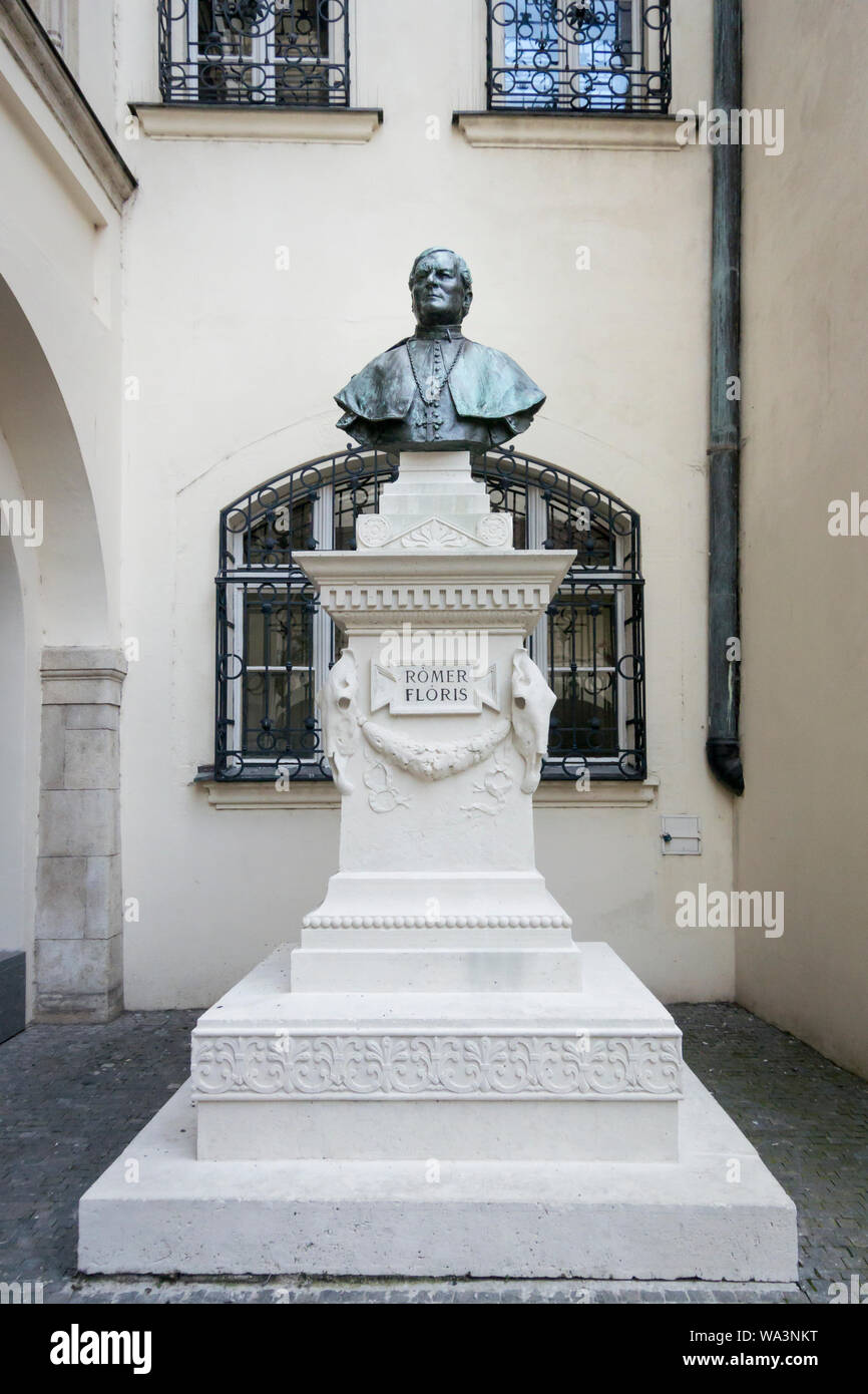 Romer Floris monument in the Old Town Hall courtyard in the ancient ...