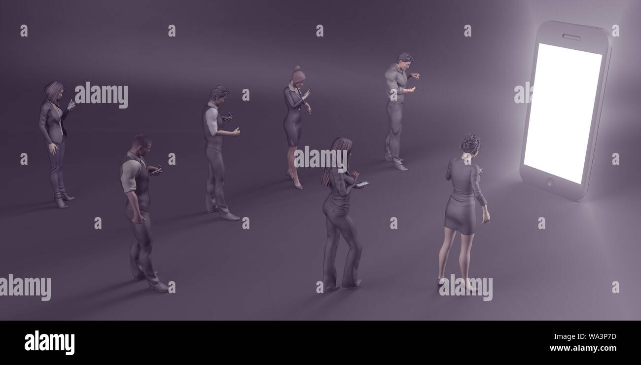 Smartphone Entertainment with Technology Apps as Art Stock Photo - Alamy